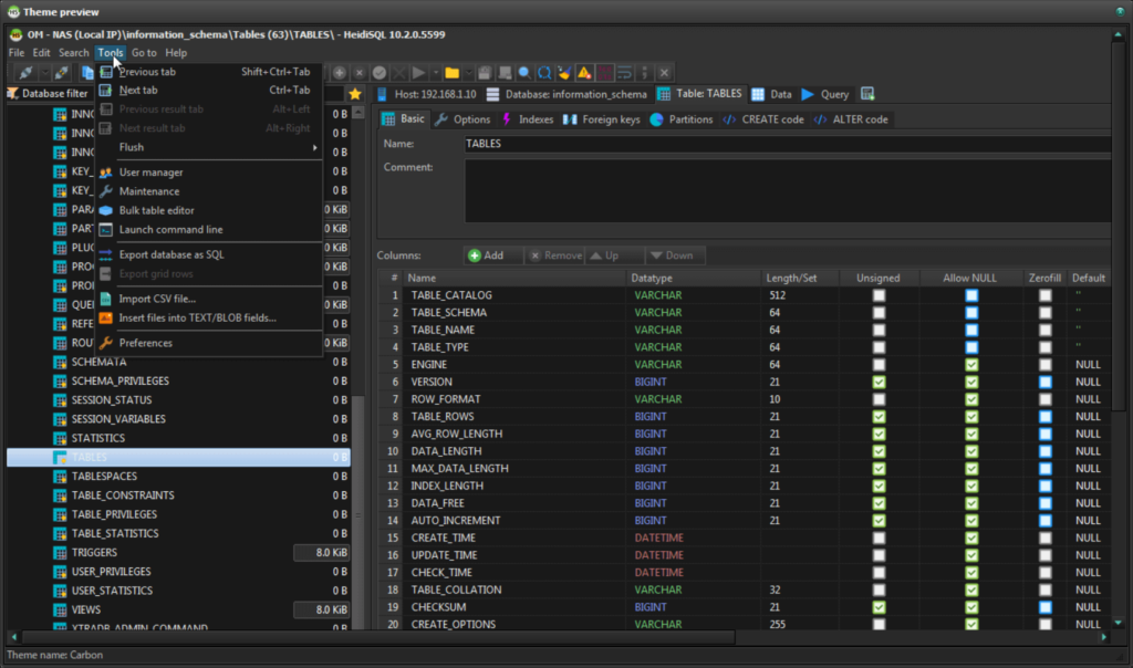 【HeidiSQL】背景色を変更するやり方を解説します | たいらのエンジニアノート