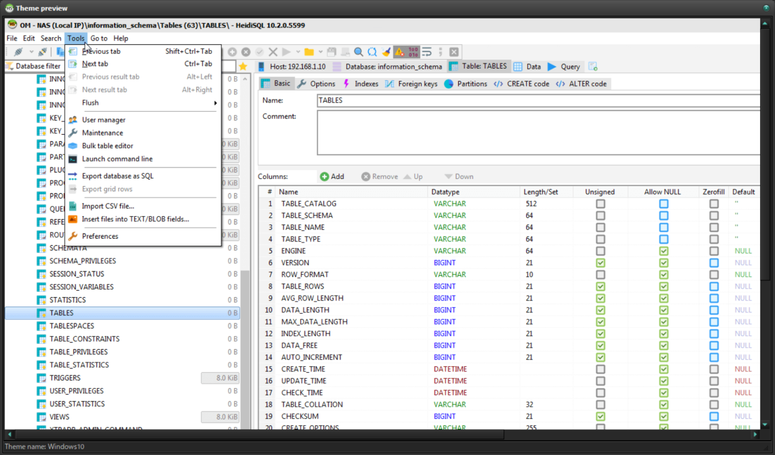 【HeidiSQL】背景色を変更するやり方を解説します | たいらのエンジニアノート