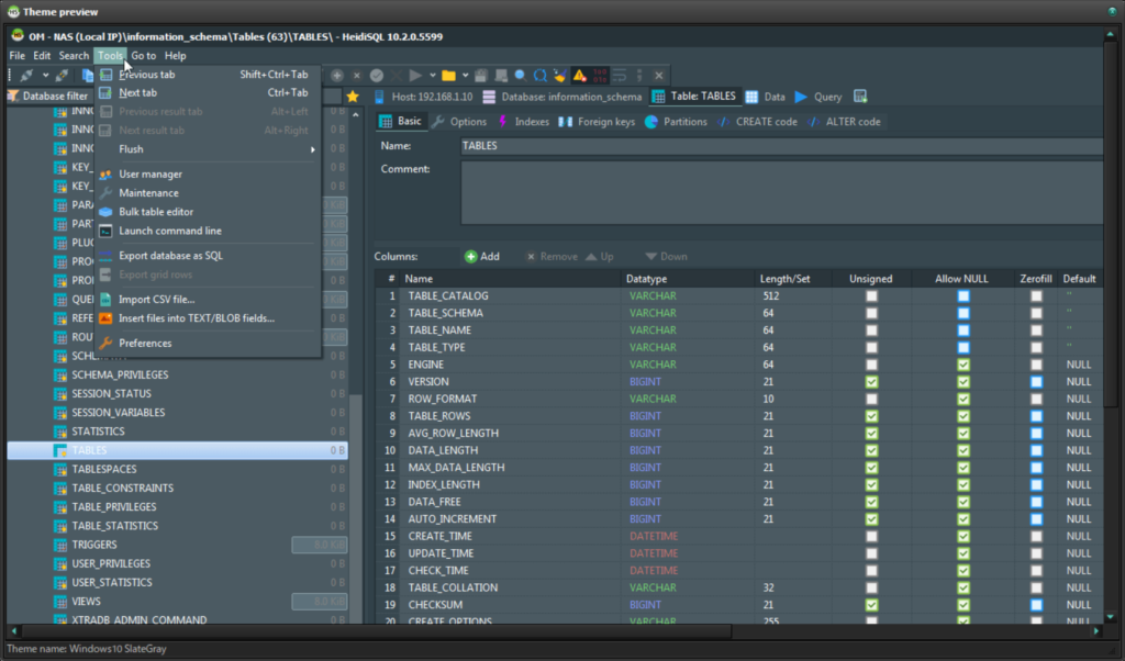 【HeidiSQL】背景色を変更するやり方を解説します | たいらのエンジニアノート