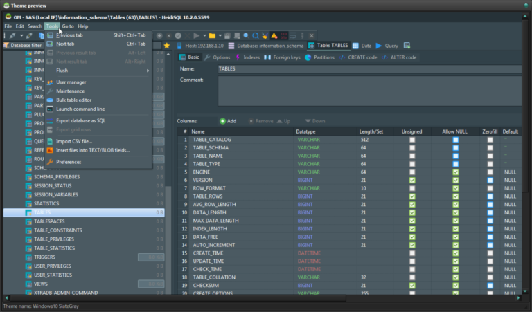 【HeidiSQL】背景色を変更するやり方を解説します | たいらのエンジニアノート