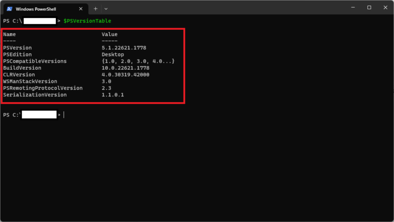 【PowerShell】バージョンを確認できるPSVersionTable変数を解説します | たいらのエンジニアノート